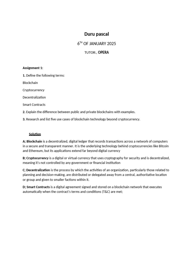 Duru Pascal Assignment - Balogun Hammed | PDF | Electronic Health Record