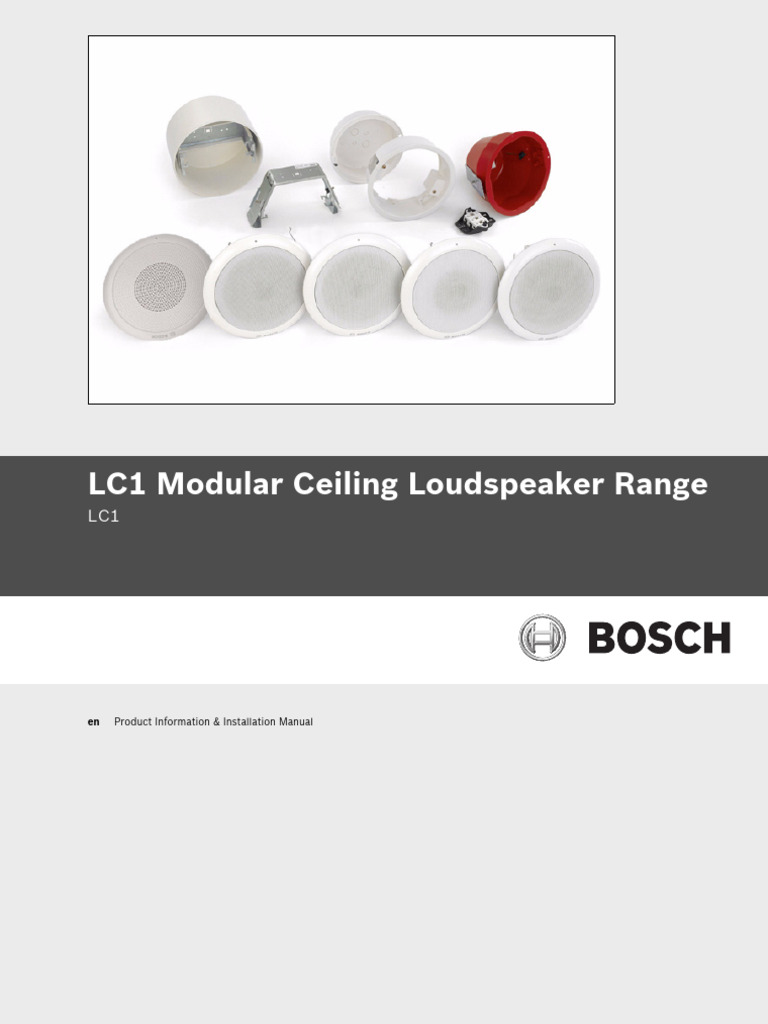 Bosh Loudspeaker Operation Manual | PDF | Decibel | Hertz