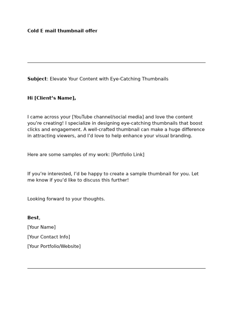 Eye-Catching Thumbnail Design Offer | PDF