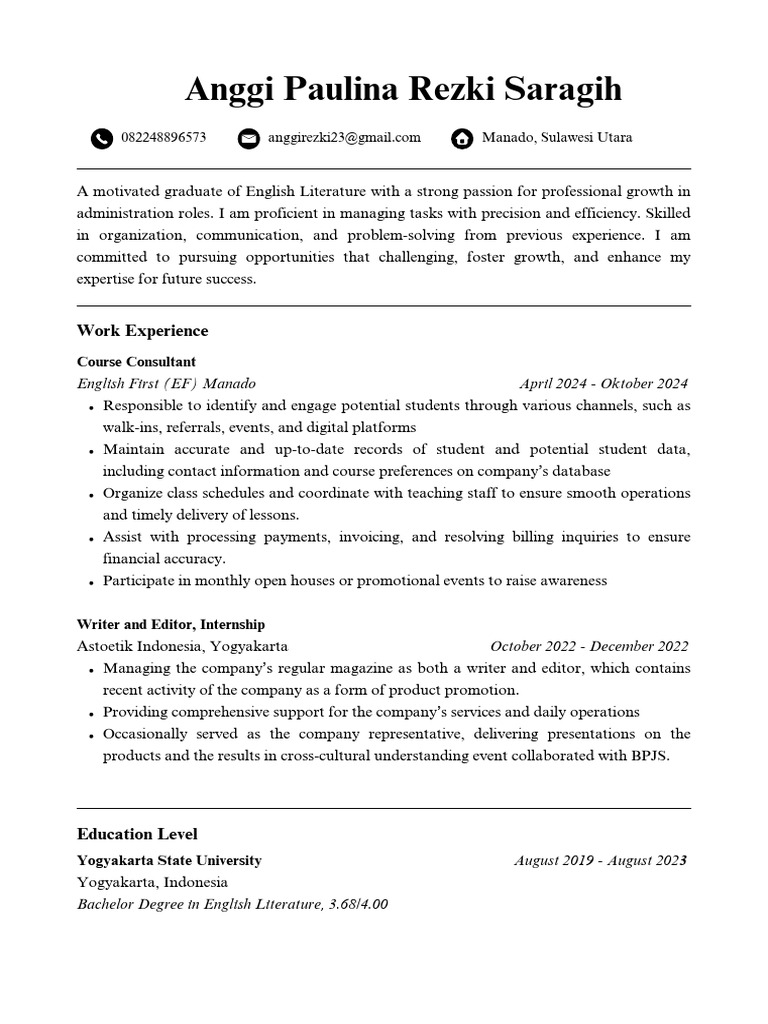 CV_Anggi_Paulina_Rezki_Saragih | PDF