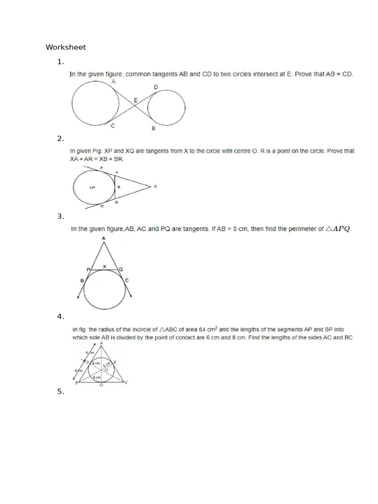 Worksheet Circles | PDF