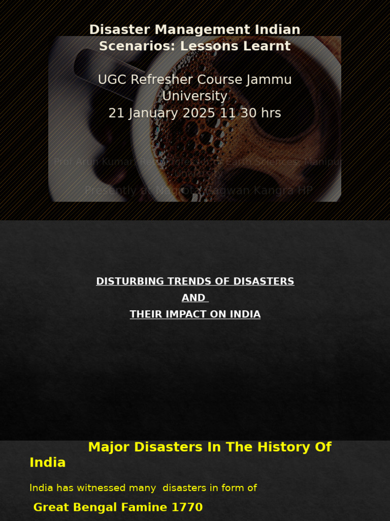 Disaster Management Indian Scenarios Arun Kumar | PDF | Emergency ...