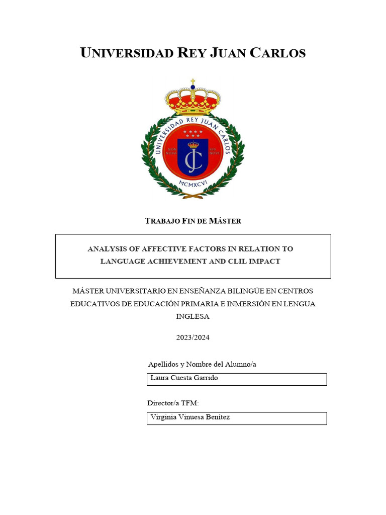 Affective Factors in CLIL Language Learning | PDF | Second Language ...