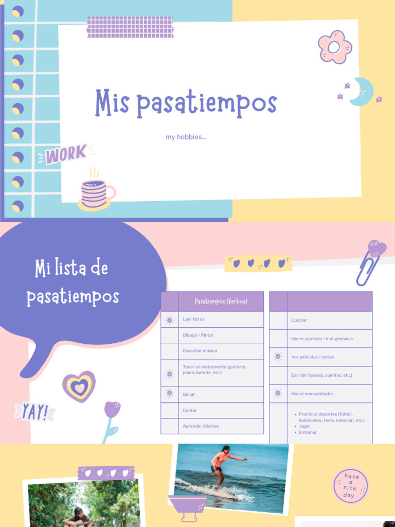Clases de Español-Los Pasatiempos | PDF