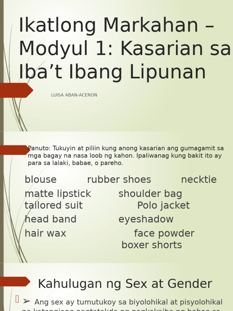 Ikatlong Markahan- Modyul 1 | PDF