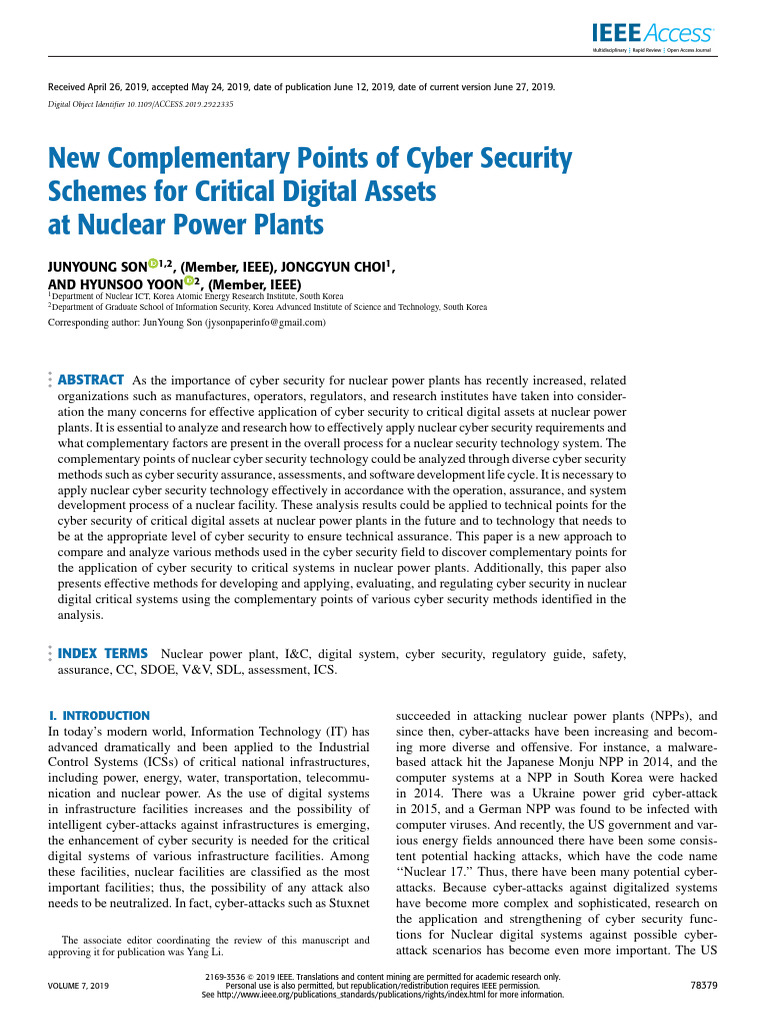 New Complementary Points of Cyber Security Schemes For Critical Digital ...