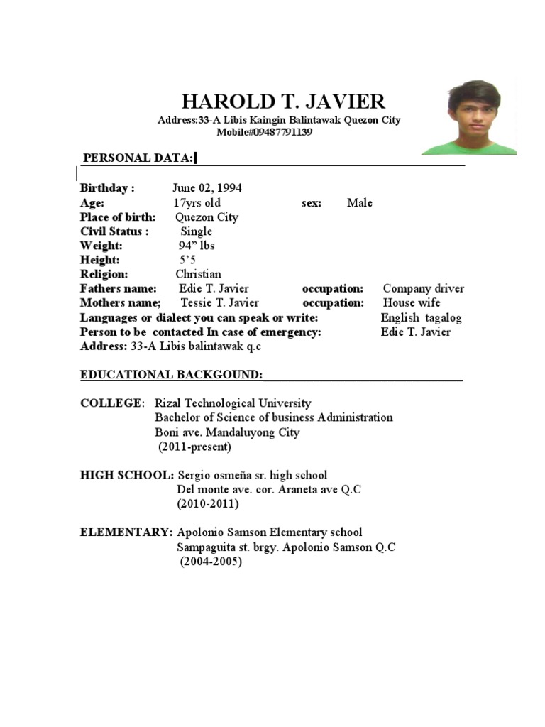 Harry Resume | PDF | Religion & Spirituality