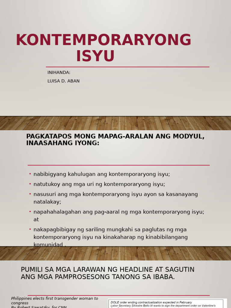 Kontemporaryong Isyu | PDF