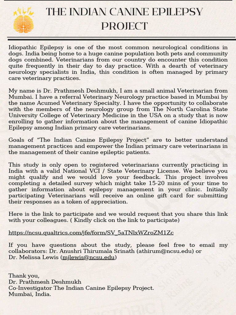 Indian Canine Epilepsy Project | PDF