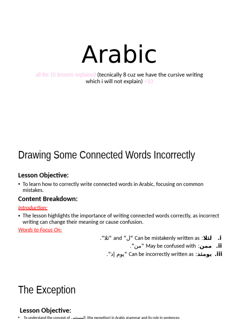 Arabic(1) | PDF | Calligraphy | Western Calligraphy
