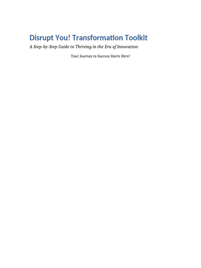 Innovator's Success Toolkit | PDF