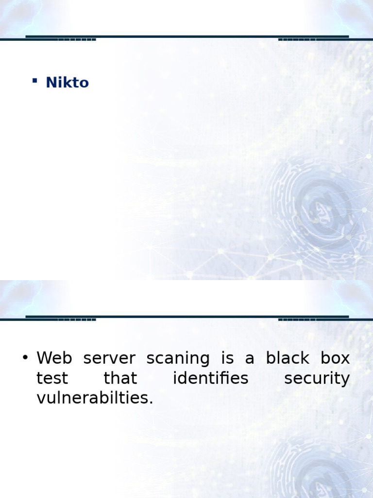 Web Server Security Scanning Guide | PDF