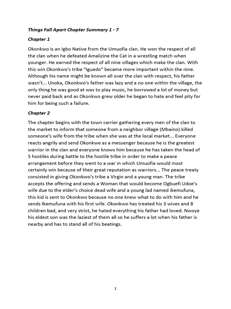 Igbo Clan Drama: Chapters 1-7 | PDF