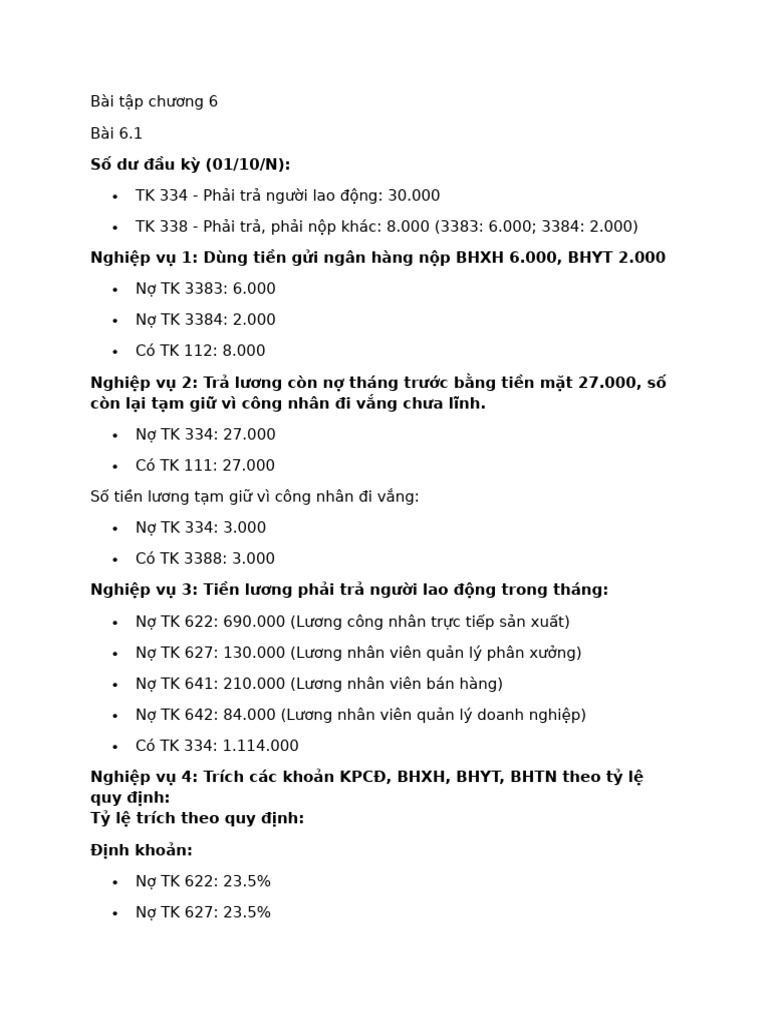 BT KTTC Chương | PDF