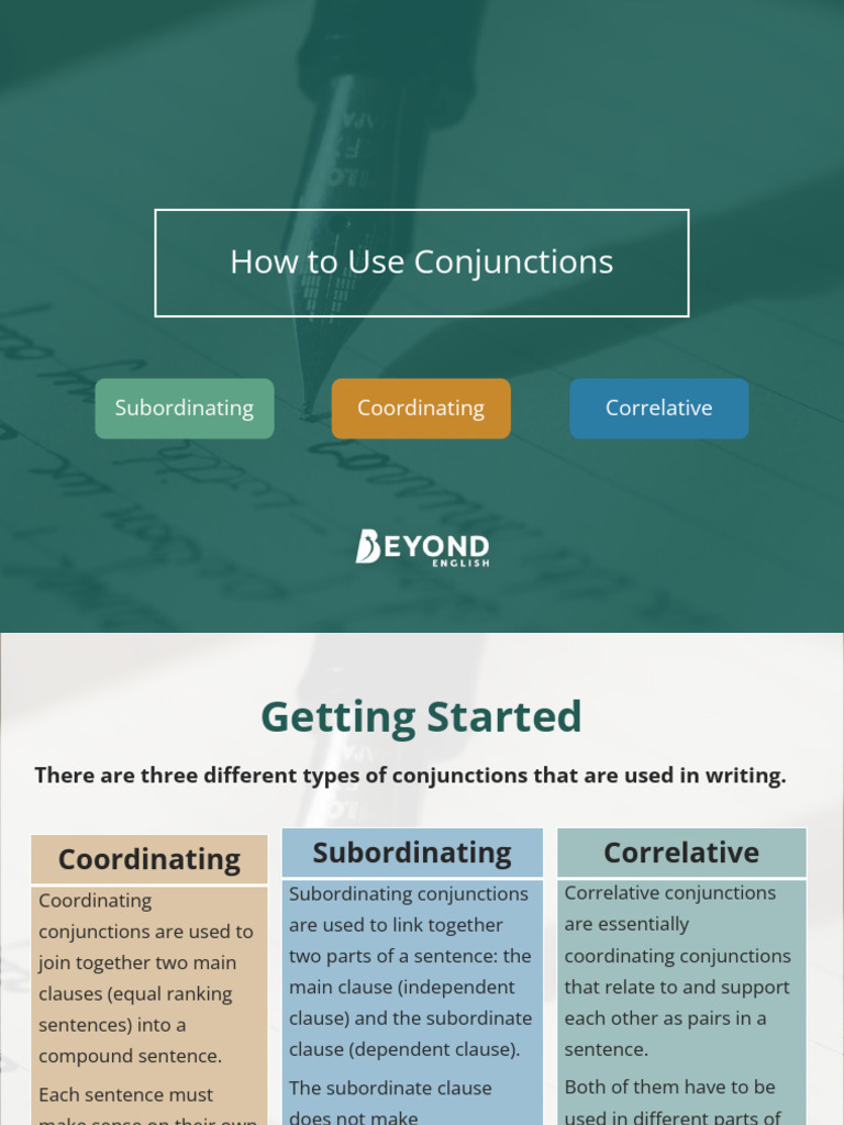 Conjunction s | PDF | English Grammar | Language Mechanics