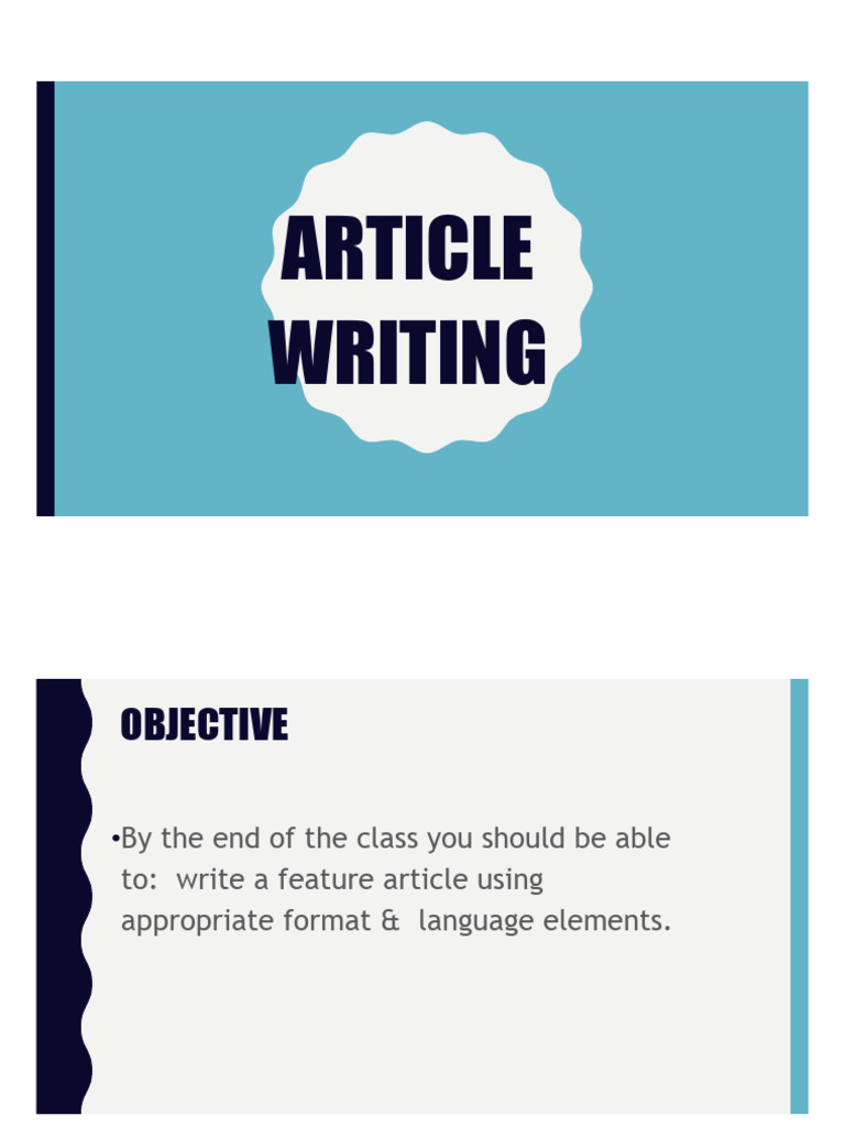 Article Writing Guide | PDF
