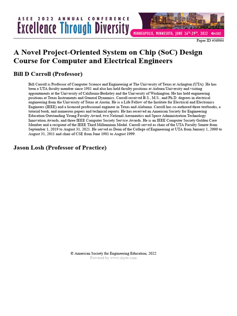 SoC Design Course Overview and Insights | PDF | System On A Chip ...