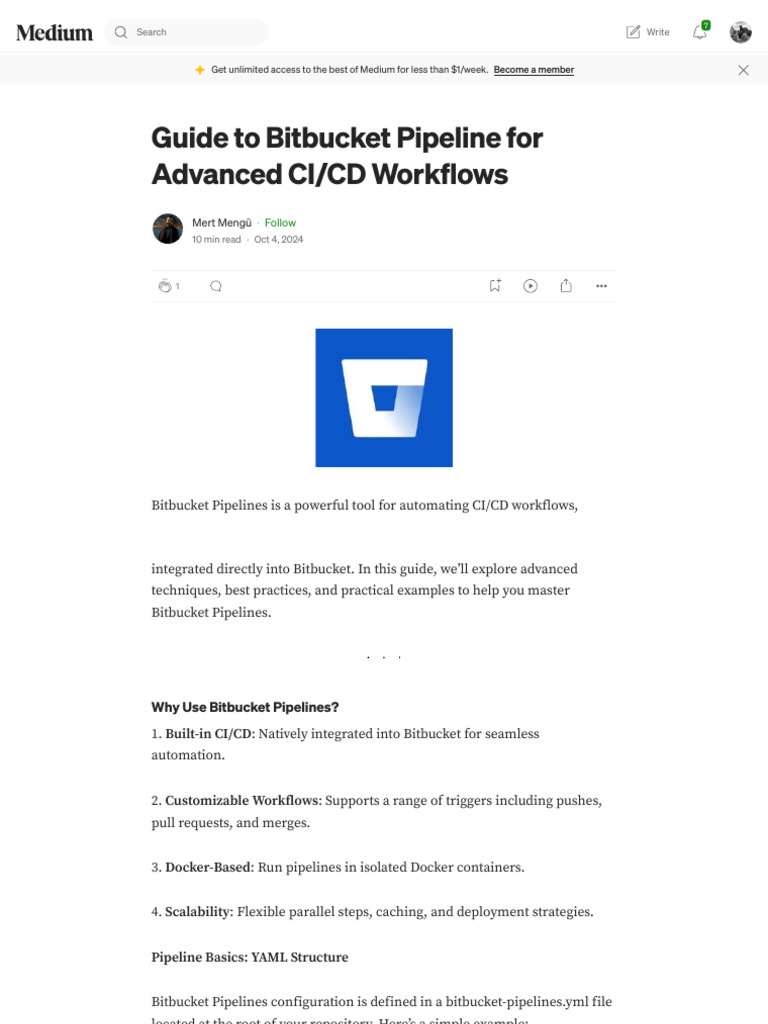 Guide To Bitbucket Pipeline For Advanced CI - CD Workflows - by Mert Mengü - Medium | PDF ...