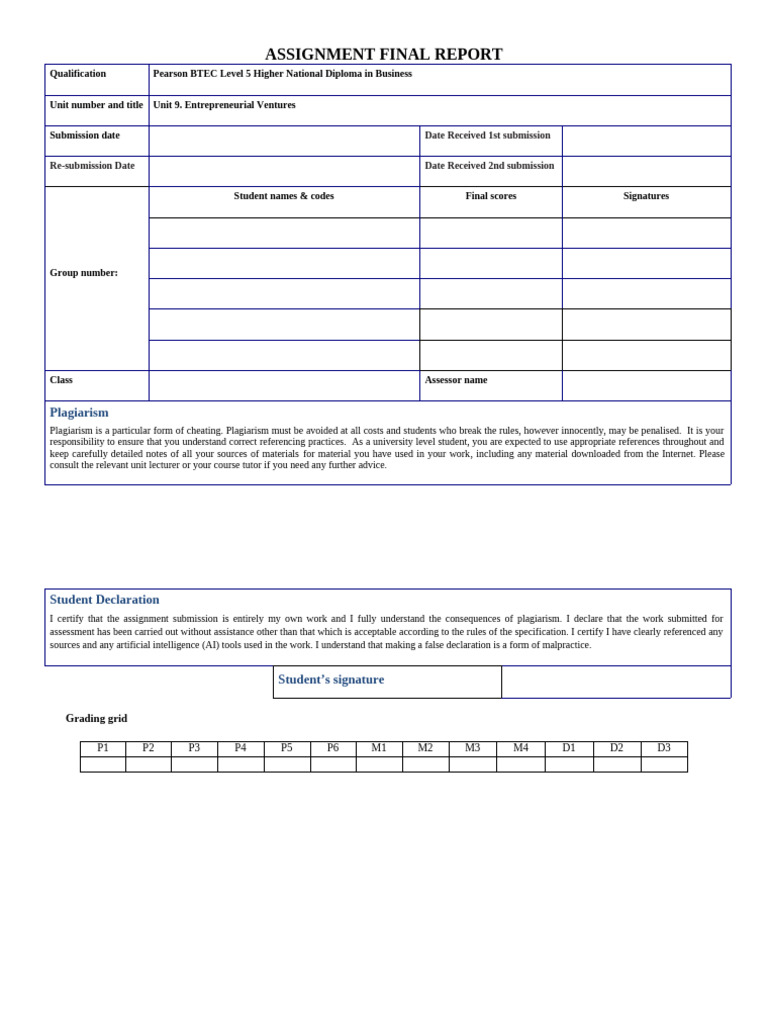5047_Frontsheet final report | PDF | Plagiarism