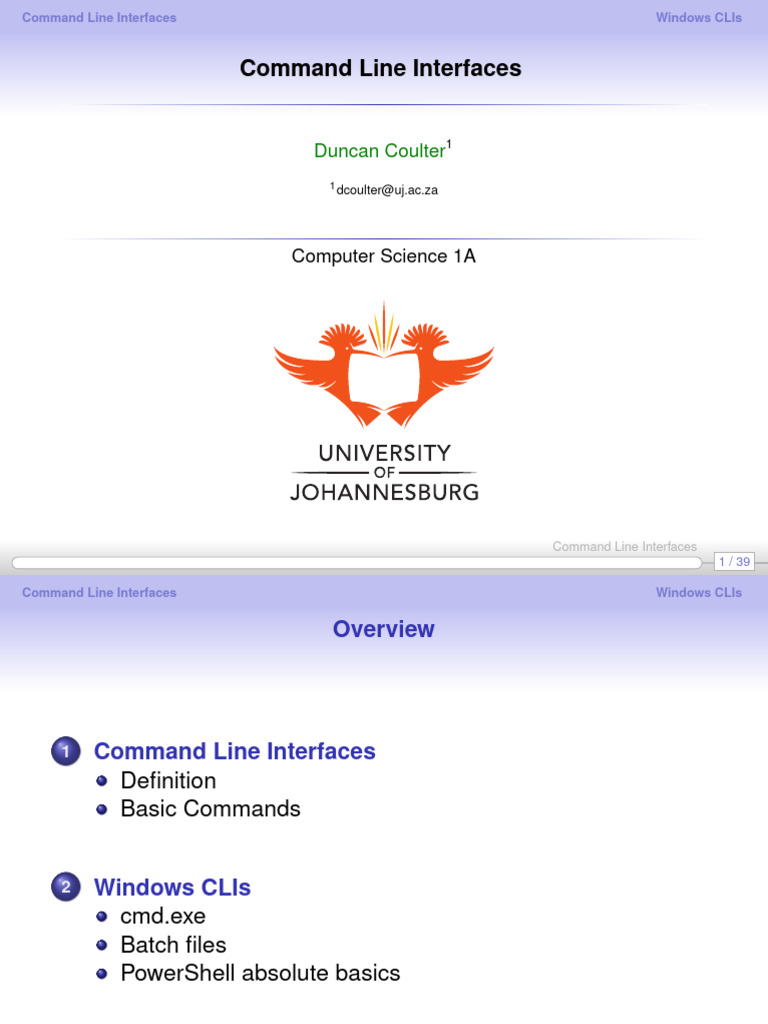 01 - CSC01A1 2022 CommandLineInterfaceUsage | PDF | Command Line Interface | System Software