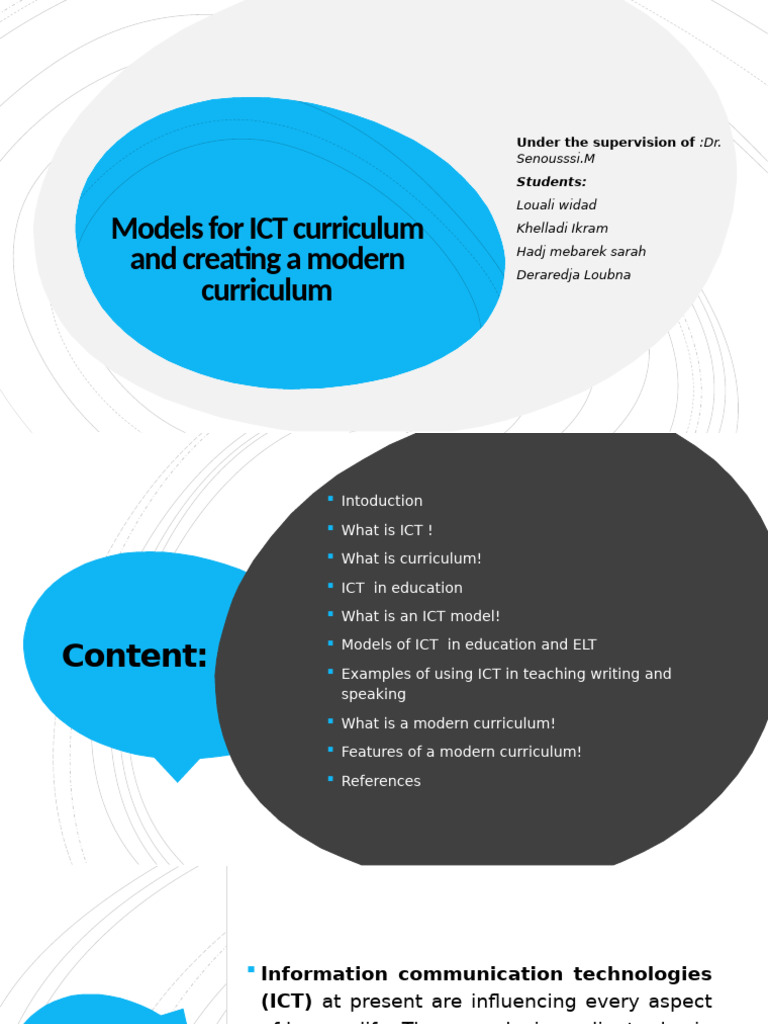 Models For ICT Curriculum and and Creating Modern Enregistrement | PDF | Educational Technology ...