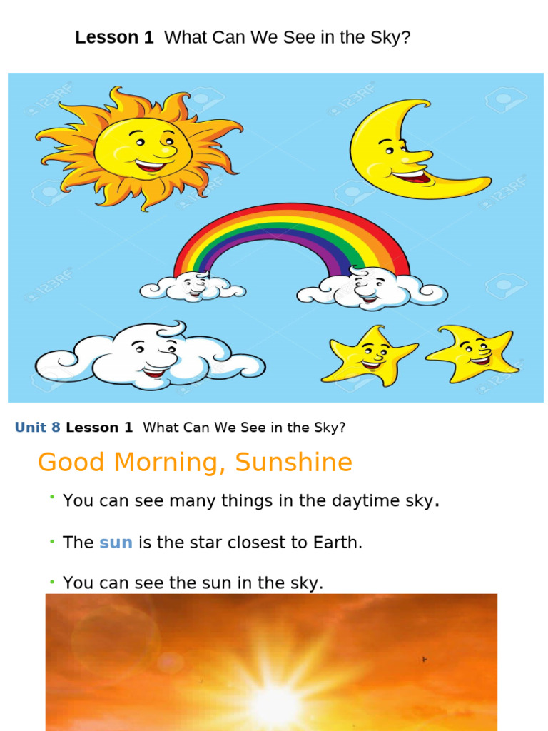 Daytime and Nighttime Sky Objects | PDF