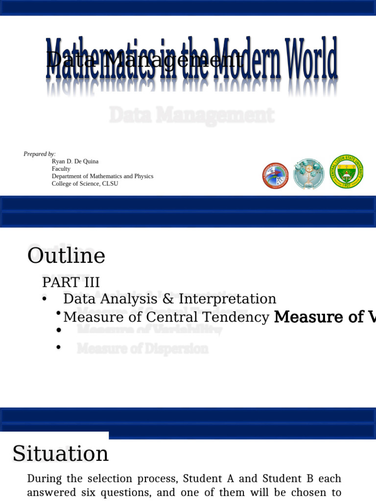 Unit 4 - Data Management (Part III Variability) | PDF | Variance ...