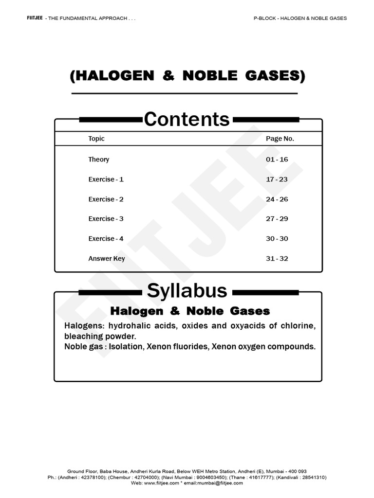 Halogens and Their Acid Strengths | PDF | Chlorine | Iodine
