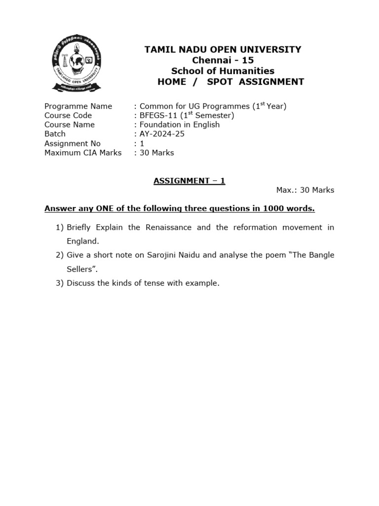 BFEGS 11 Assg 1 | PDF