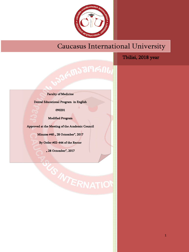 Dental Educational Program in English | PDF | Dentistry | Pathology