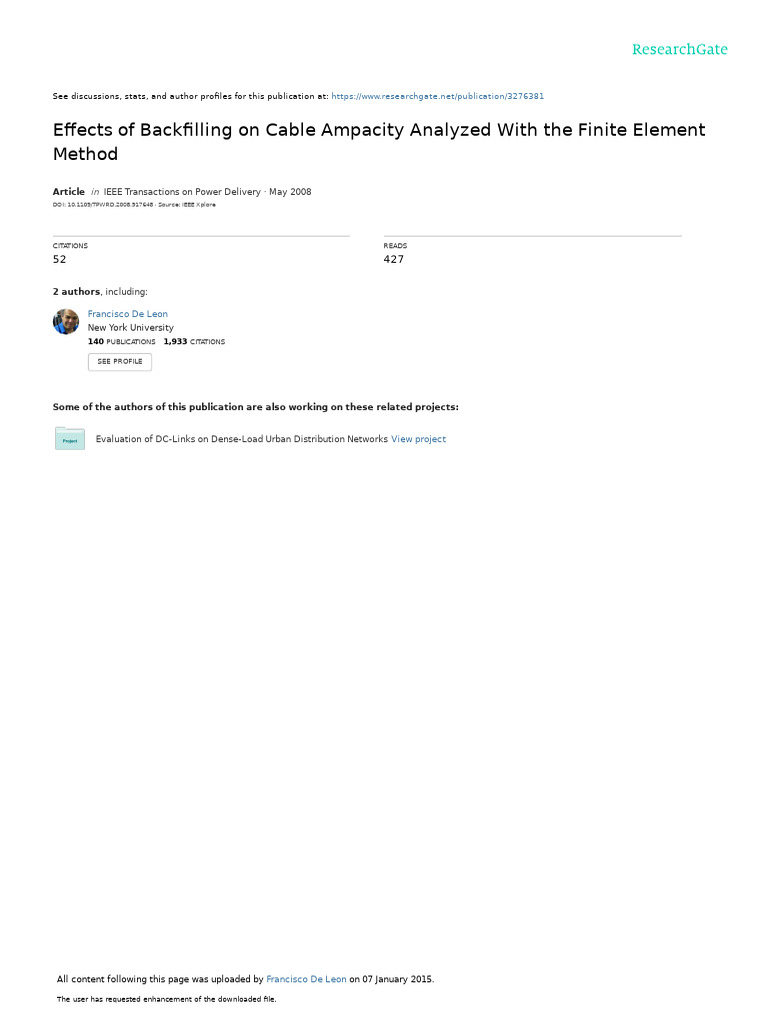 Backfilling 20 Effects 20 April 202008 | PDF | Electrical Resistivity ...