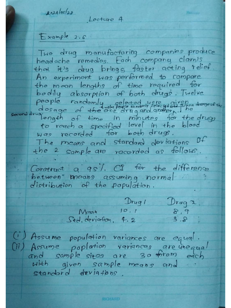 Maths Lecture Week 4 | PDF