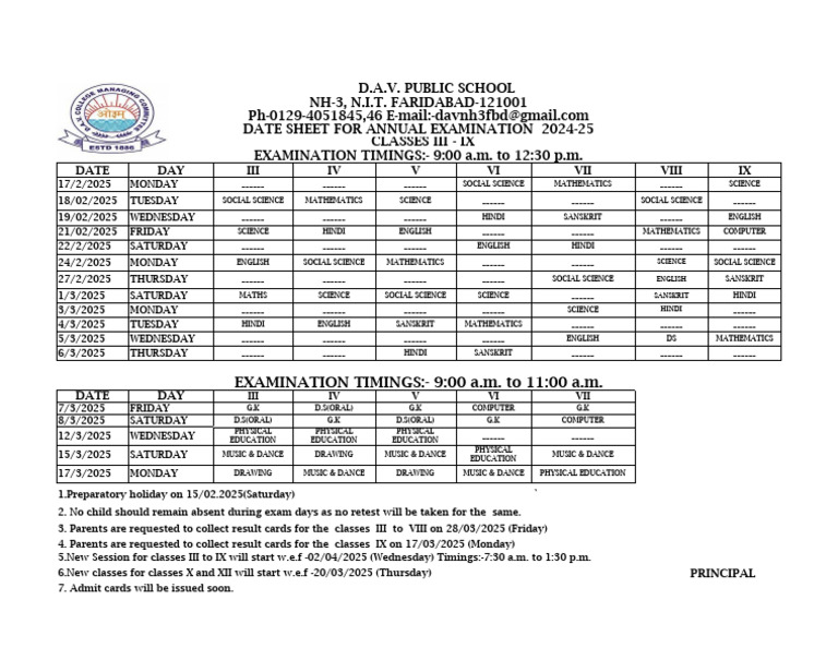 Annual Examination 2024 - 25 Updated | PDF