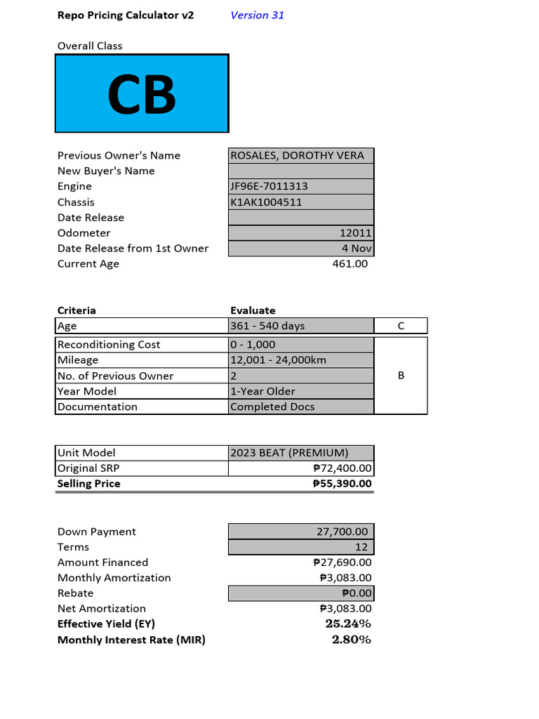 Pricing Template v31 | PDF