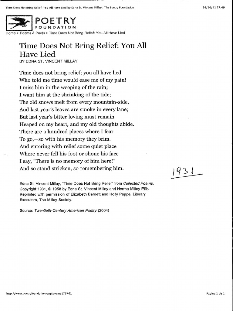 Time Does Not Bring Relief | PDF
