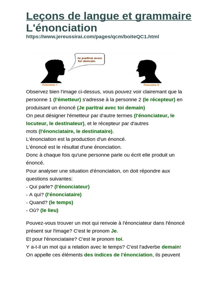 Comprendre l'énonciation en langue française | PDF | Dialectique ...
