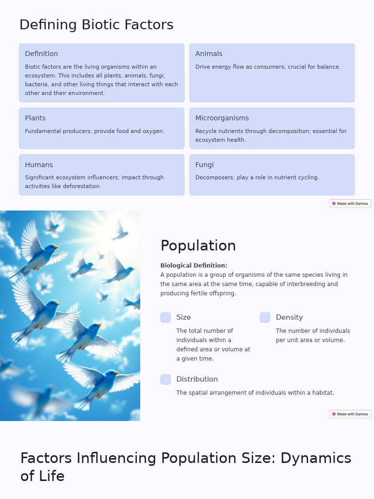 Defining Biotic Factors | PDF | Ecosystem | Predation