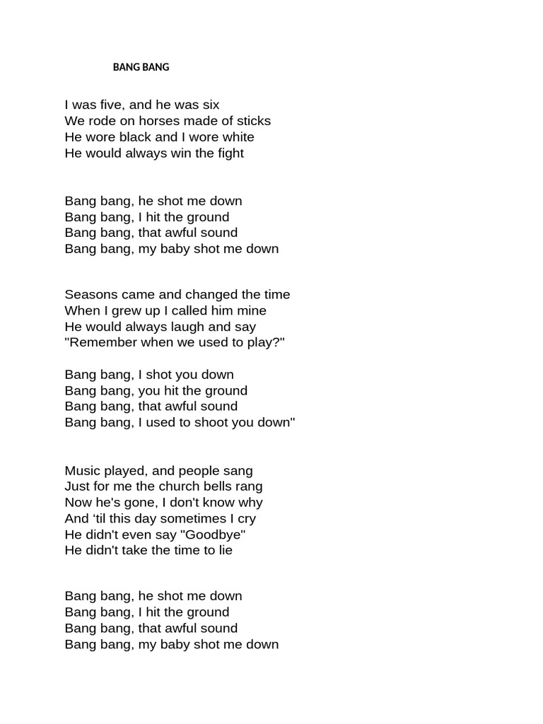 Bang Bang | PDF