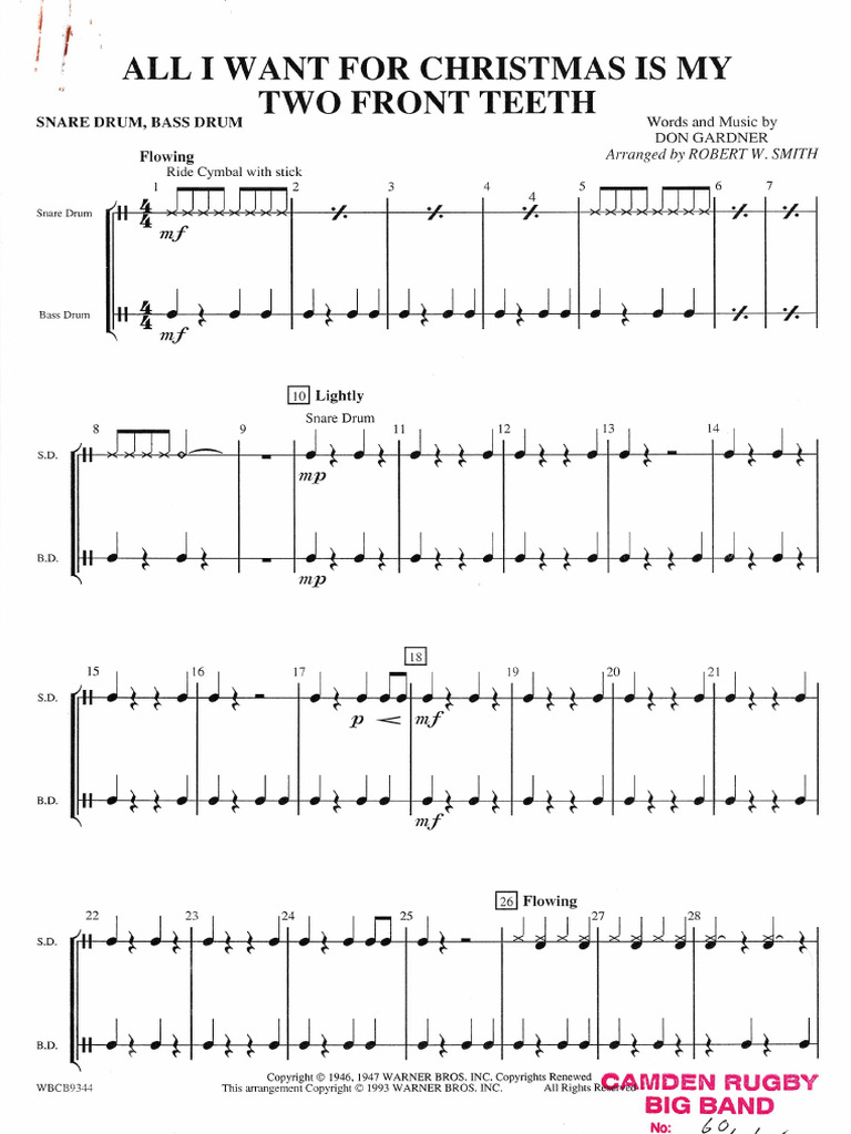 60 Two Front Teeth Drums | PDF | Percussion Instruments | Drumming