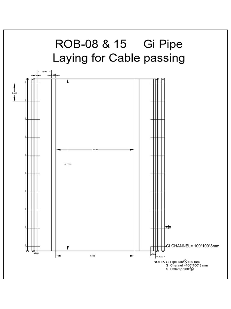 ROB 8 & 15 GI Pipe Laying For Cable Passing | PDF
