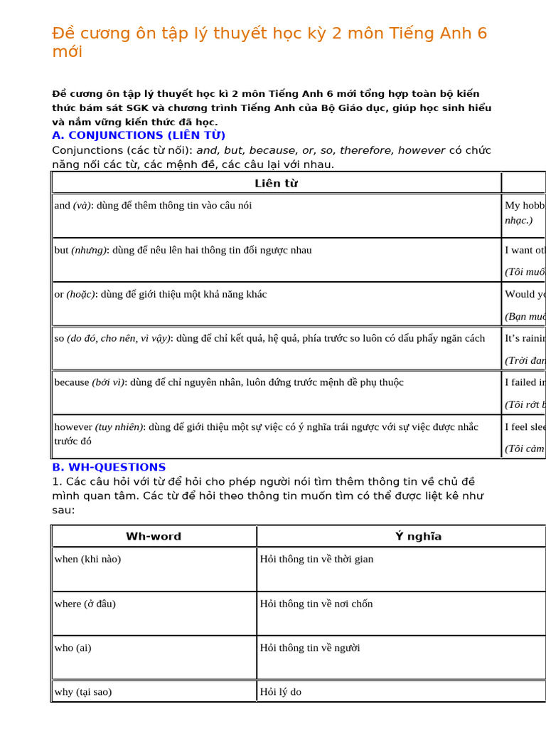 ĐỀ CƯƠNG ÔN TẬP LÝ THUYẾT HKII | PDF