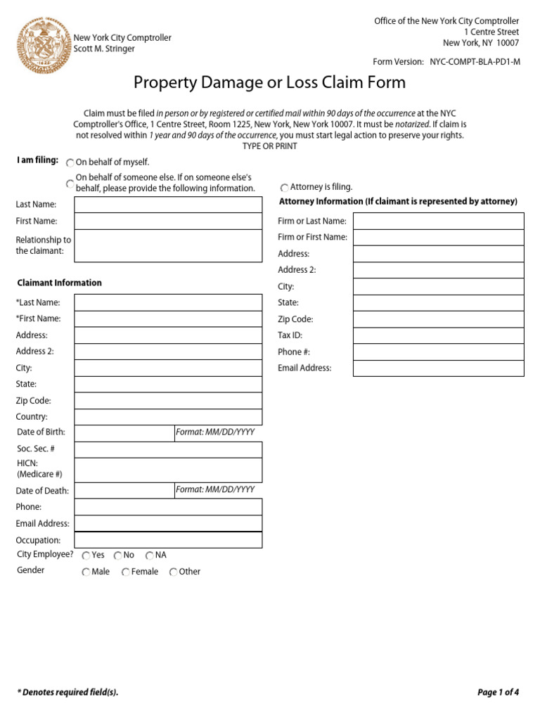 Property Damage Release and Report Form | PDF