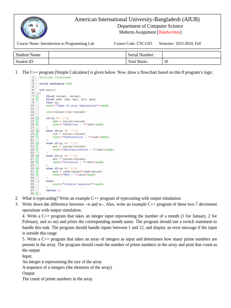 Assignment Midterm IP | PDF