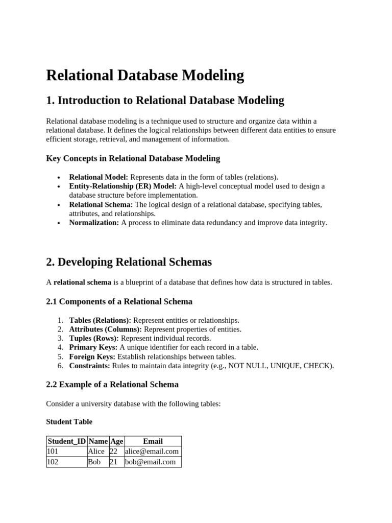 Relational Database Modeling | PDF | Relational Model | Relational Database Relational Database Modeling | PDF | Relational Model | Relational Database
