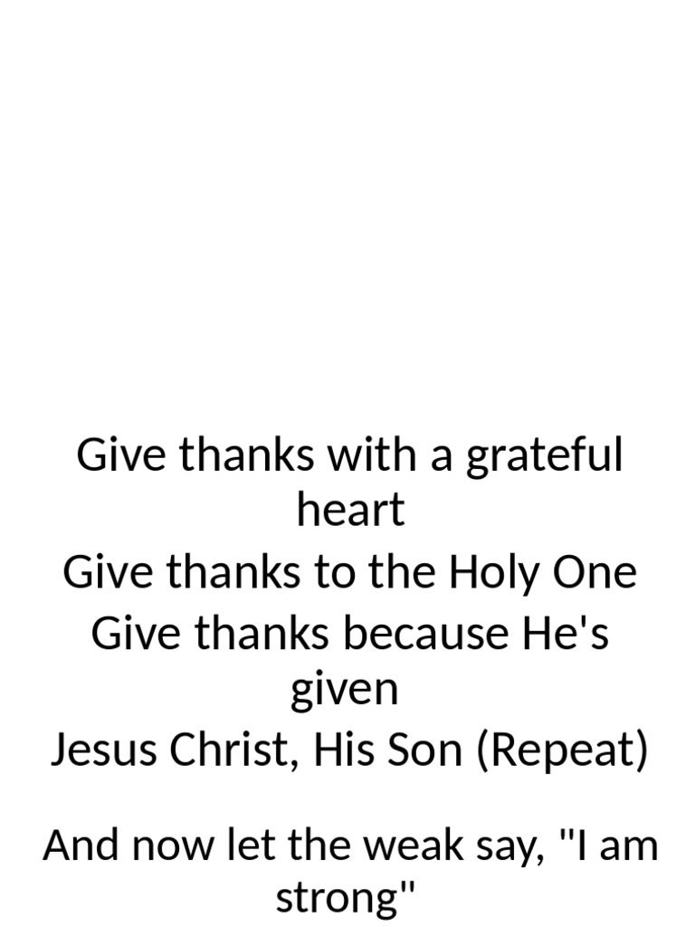 Give Thanks | PDF