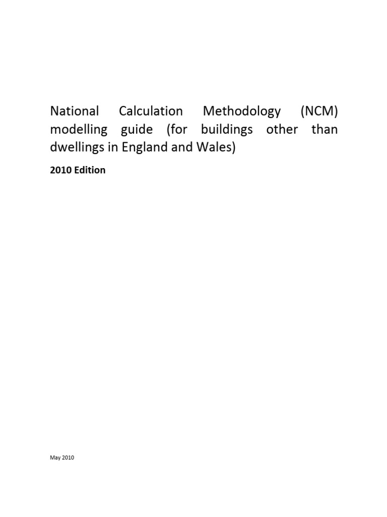 NCM Modelling Guide 2010 Ed | PDF | Water Heating | Heat
