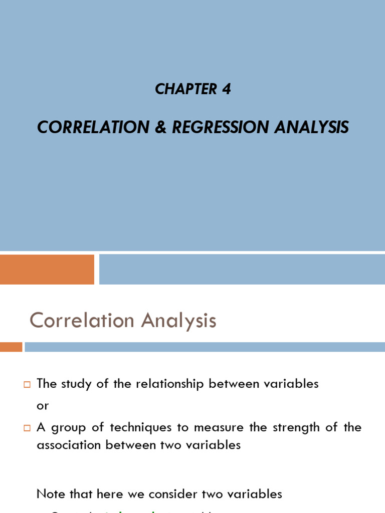 Chapter 4 Correlation And Linear Regression Pdf Dependent And
