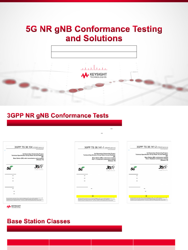 5G NR gNB Conformance Testing Guide | PDF | Transmitter | Electrical ...