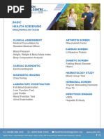 Health Screening Packages | PDF | Hepatitis | Physical Examination
