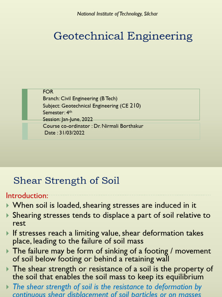 Shear Strength | PDF | Strength Of Materials | Stress (Mechanics)